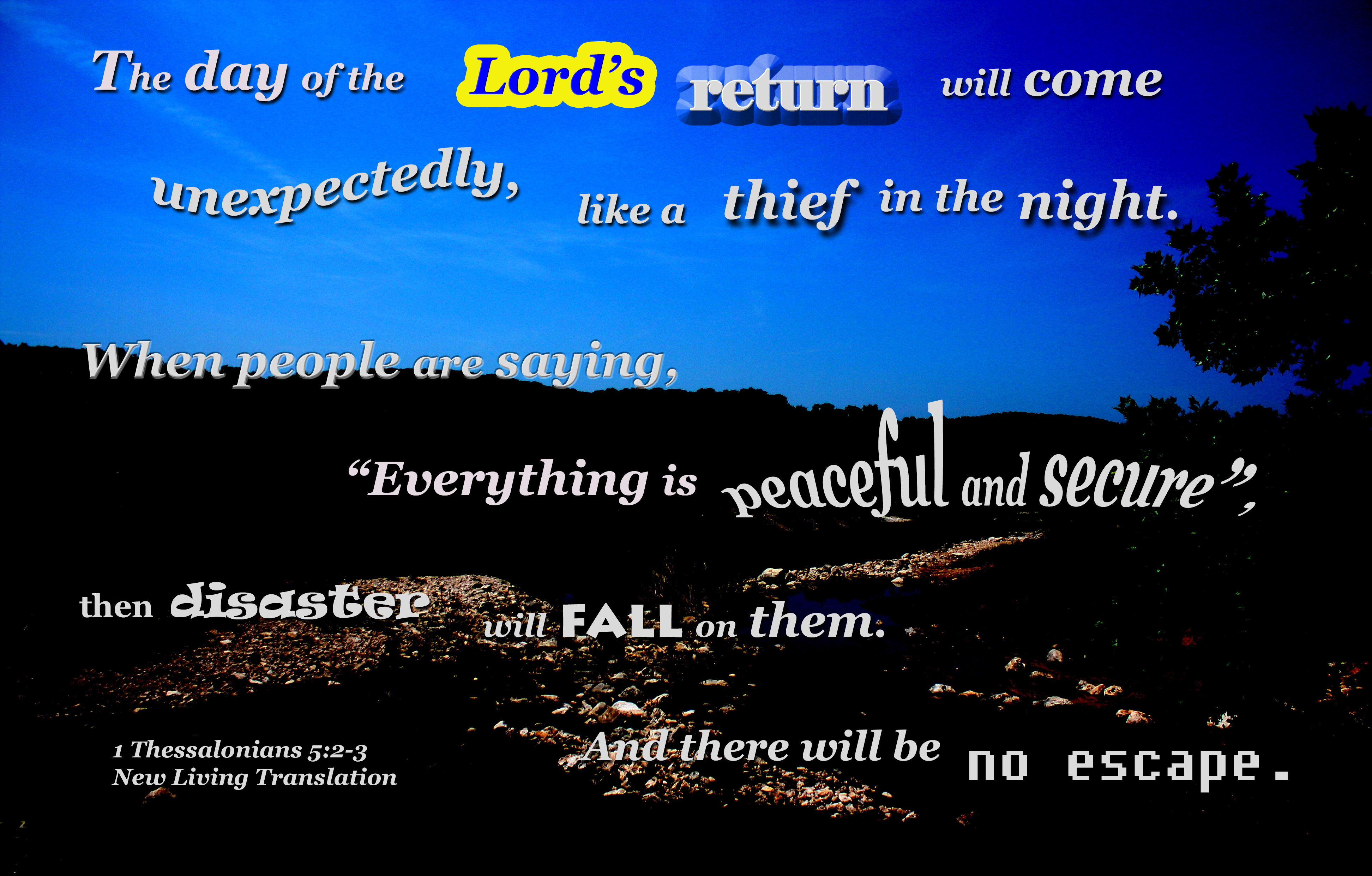 Free Stock Photo 17652 The Day of the Lord´s Return | freeimageslive